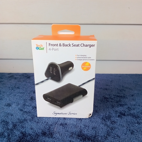 Other | Tech Go Front Back Seat Charger 4port | Poshmark